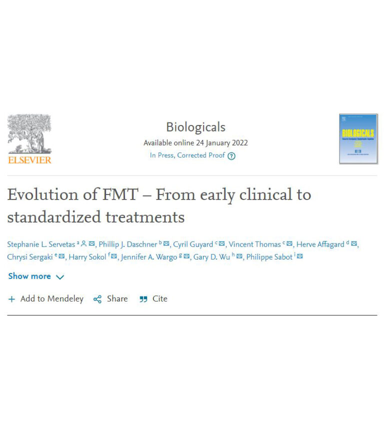 New Publication on “Evolution of FMT – From early clinical to ...